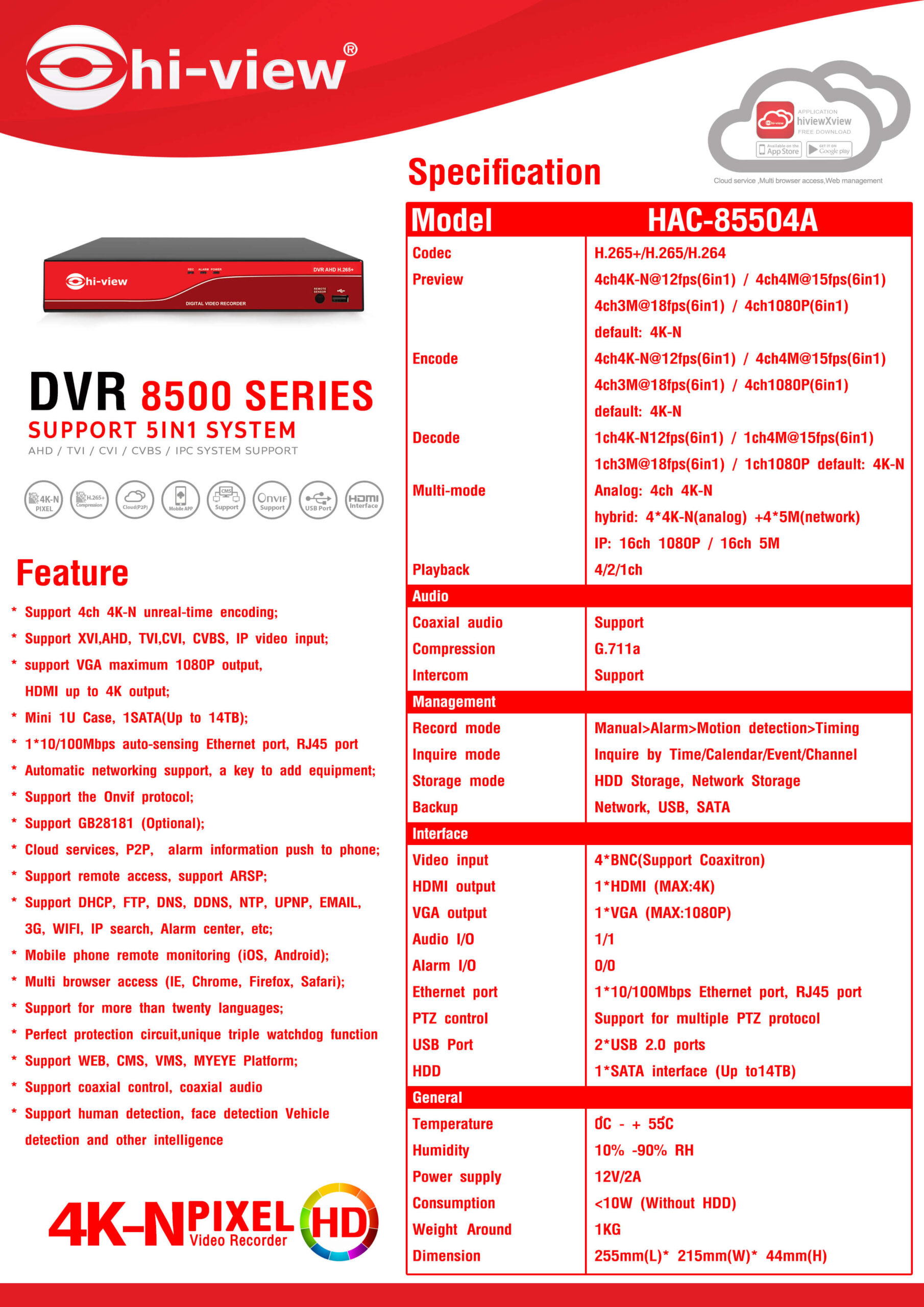 เครื่องบันทึก AHD 8000 series > PANOSUNTECH